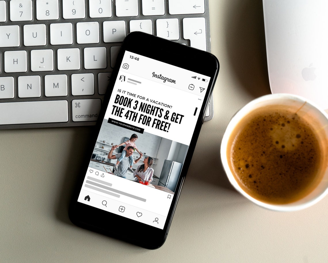 Airbnb Social Media Posts, Vacation Rental Templates (editable Canva ...