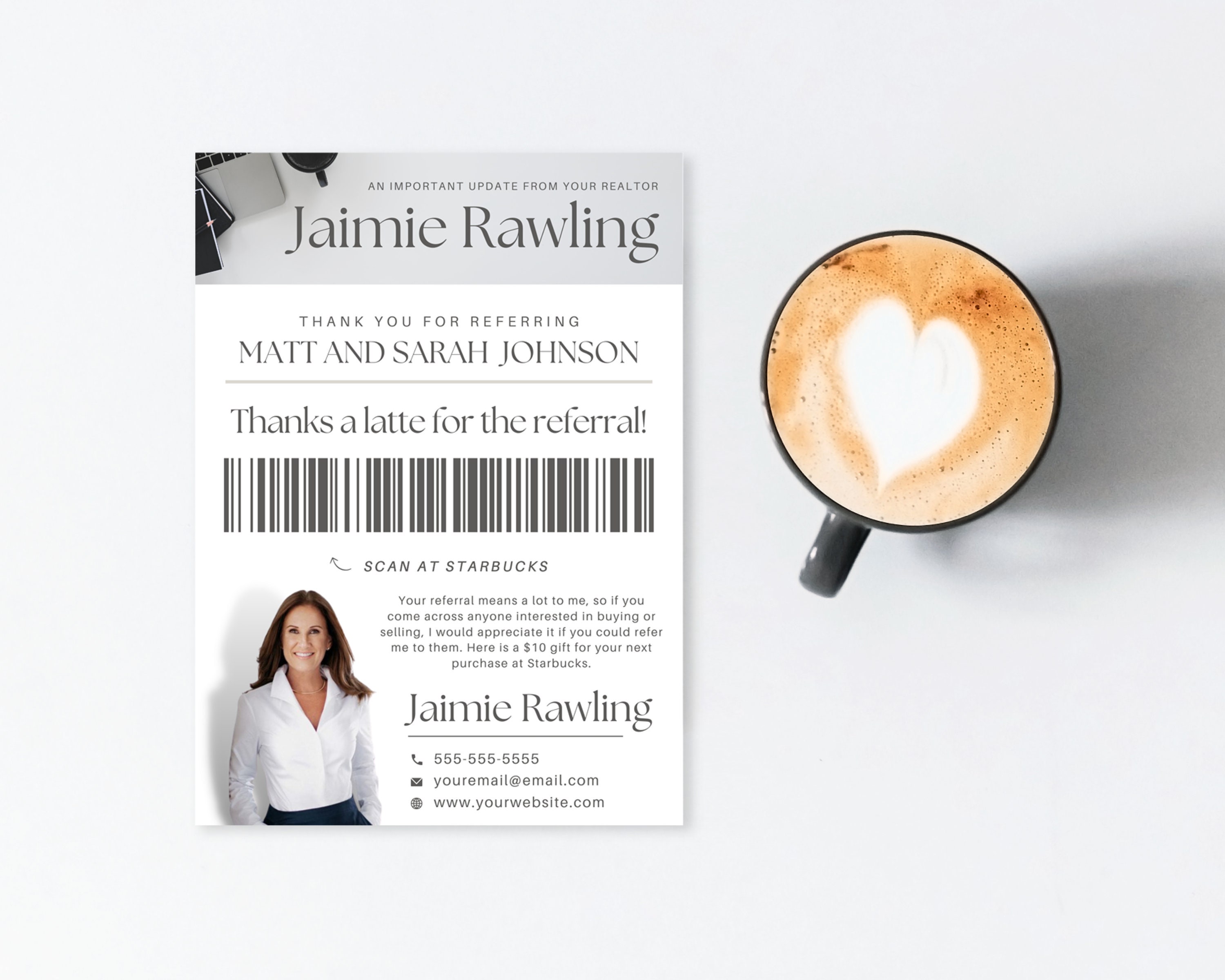 Referral Agent Flat Card, Real Estate Template, Agent Referral Thank ...