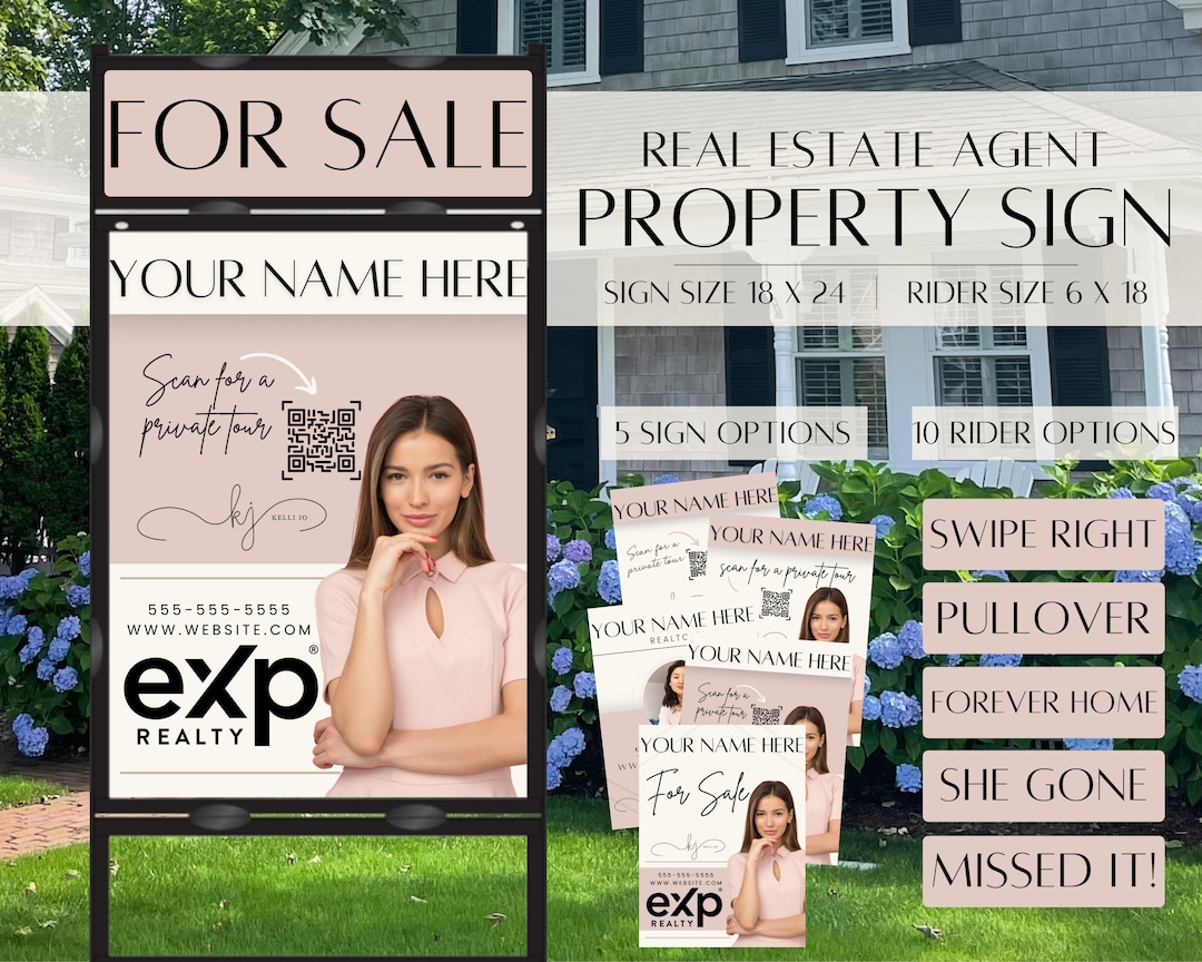 Real Estate Yard Sign, Property Sign, for Sale Sign, Realtor Sold Sign ...