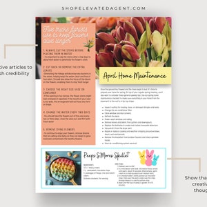 Real Estate Newsletter, April Newsletter, Easter Newsletter, Real ...
