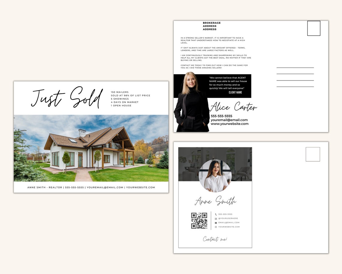 Real Estate Just Sold Postcard Template, EDDM Marketing (canva Editable ...