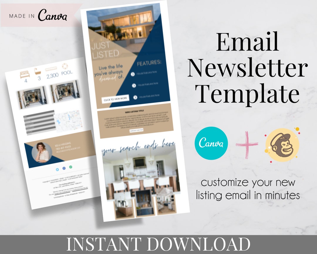 Real Estate Email Newsletter Template Real Estate Marketing Realtor ...