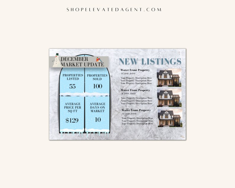Real Estate Agent January Newsletter, Real Estate Flyer, Real Estate ...