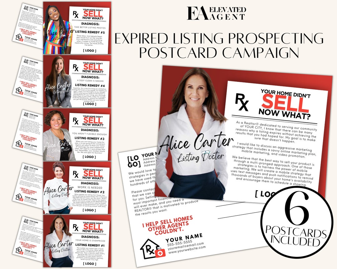 Real Estate Expired Listing Postcard Template, Realtor Marketing (canva ...