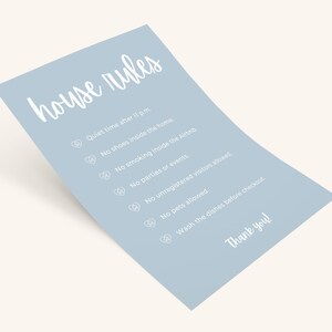 Airbnb Sign Template, Editable Airbnb Signs, House Rules Sign, VRBO ...