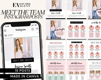 35 Meet the Team Social Media Posts Real Estate Marketing - Etsy