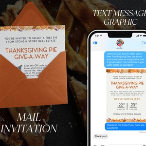 Real Estate Marketing, Real Estate Fall Marketing, Thanksgiving Pie ...