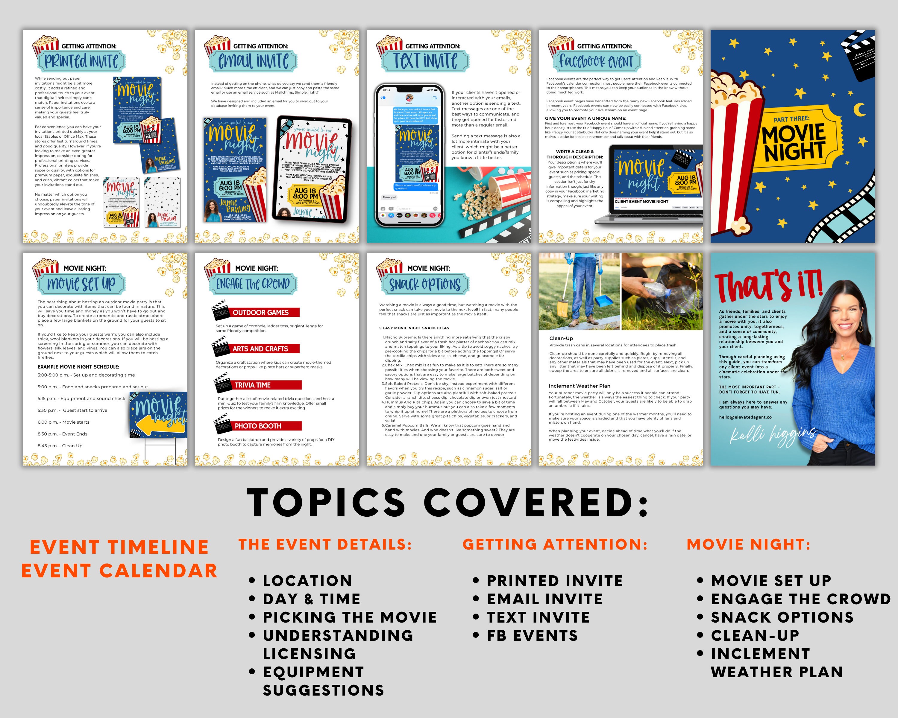 Movie Night Real Estate Client Event Bundle, Movie Night Template ...