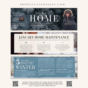 Real Estate Agent January Newsletter, Real Estate Flyer, Real Estate ...