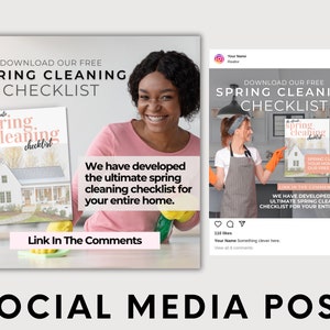 Spring Cleaning Checklist, Real Estate Bundle, Cleaning Schedule, House ...