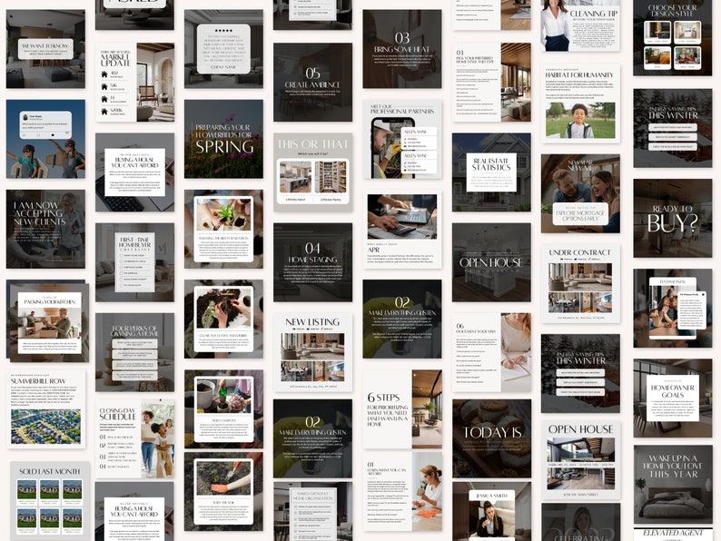 Real Estate Marketing Bundle Social Media Template Realtor Digital ...