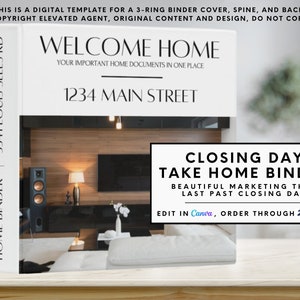 Real Estate Client Closing Gift, New Home Binder, Home Buyer Packet ...