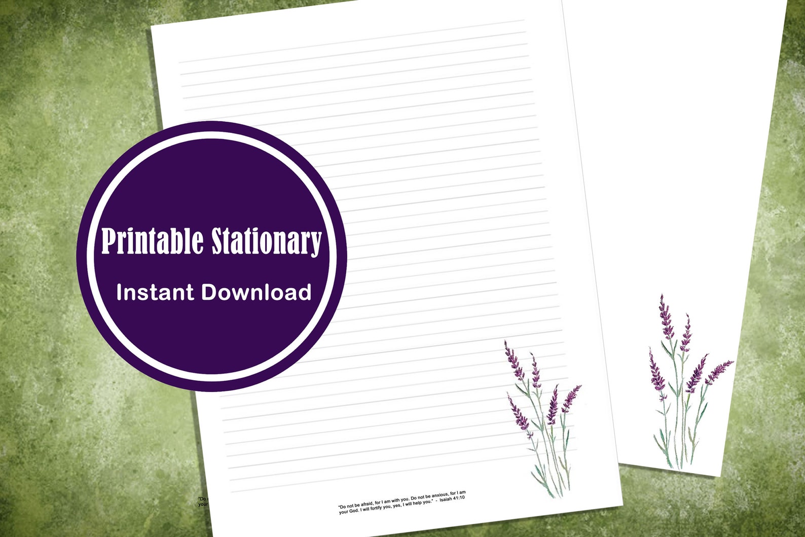 Printable Letter Writing Stationery Watercolor Floral Etsy Printable Letter Writing Stationery Watercolor Floral Etsy