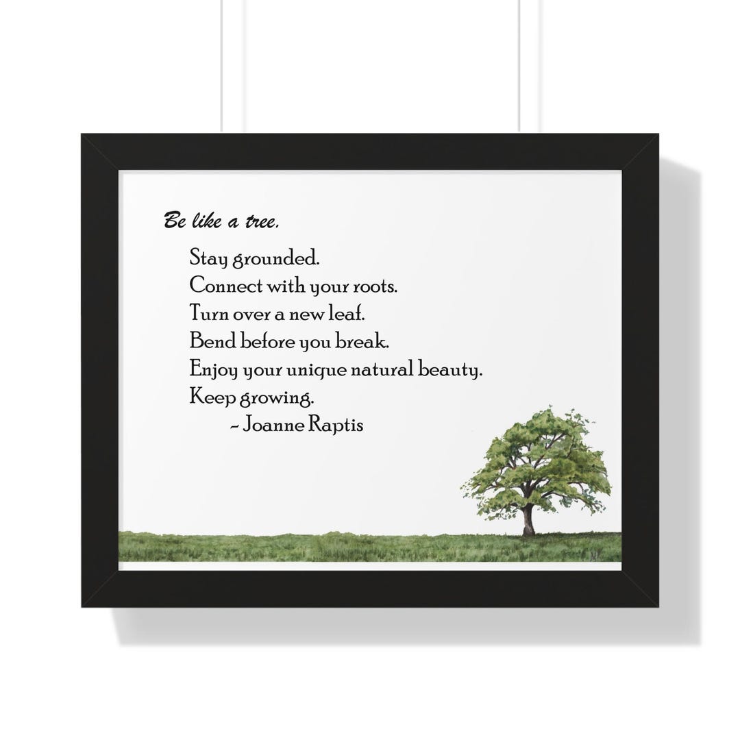 Framed Watercolor Purple Flower With Joanne Raptis Quote "be Like a ...