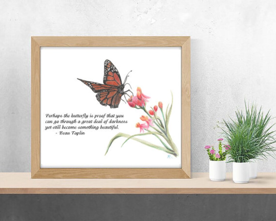 Butterfly Transformation, Inspirational Printable Colored Pencil ...