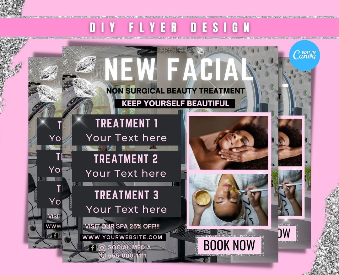 Esthetician Flyer, Massage Flyer, Microshading Service Flyer, Social ...