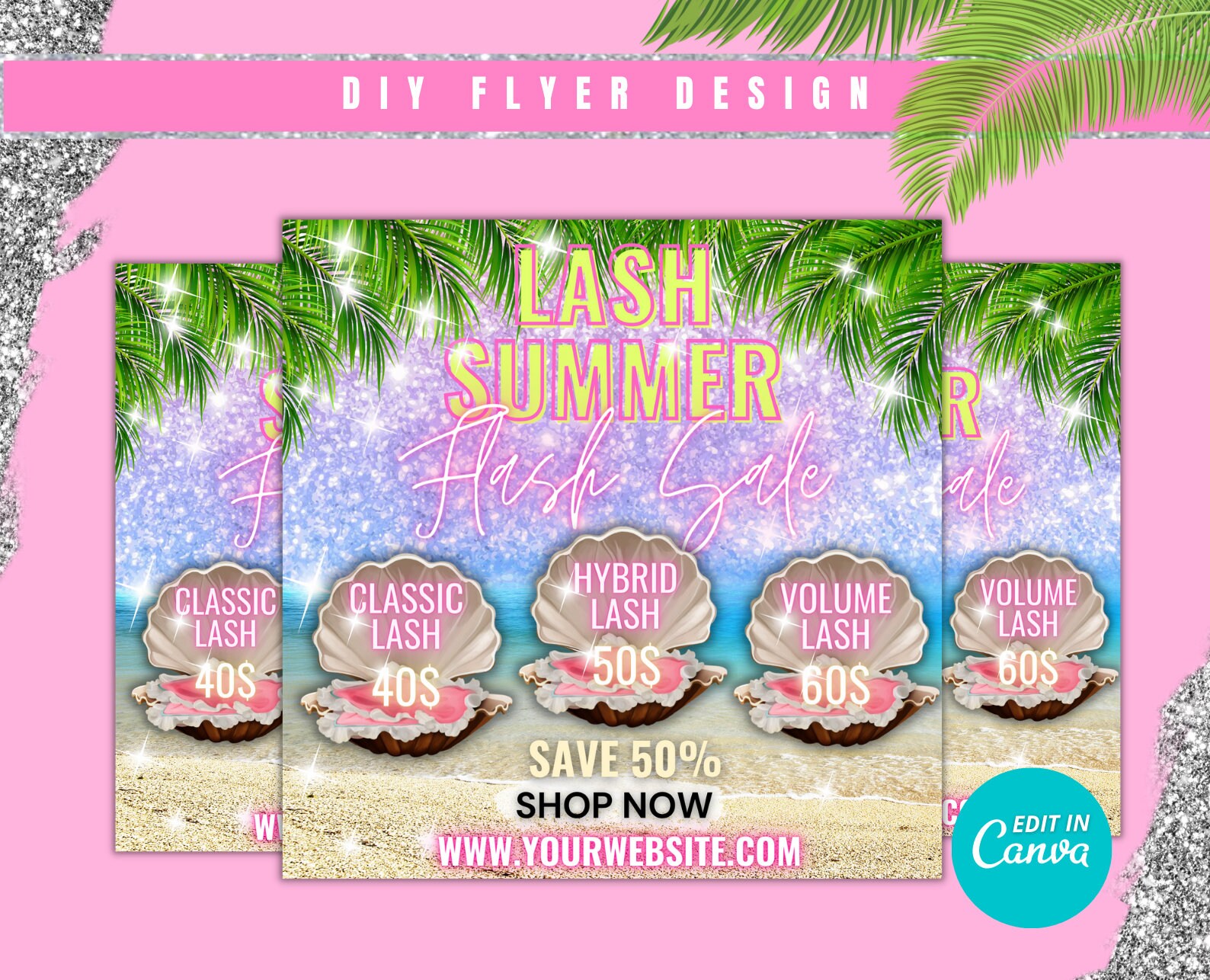 SUMMER Lash flyer Flash sale Flyer Lash Technician Flyer | Etsy