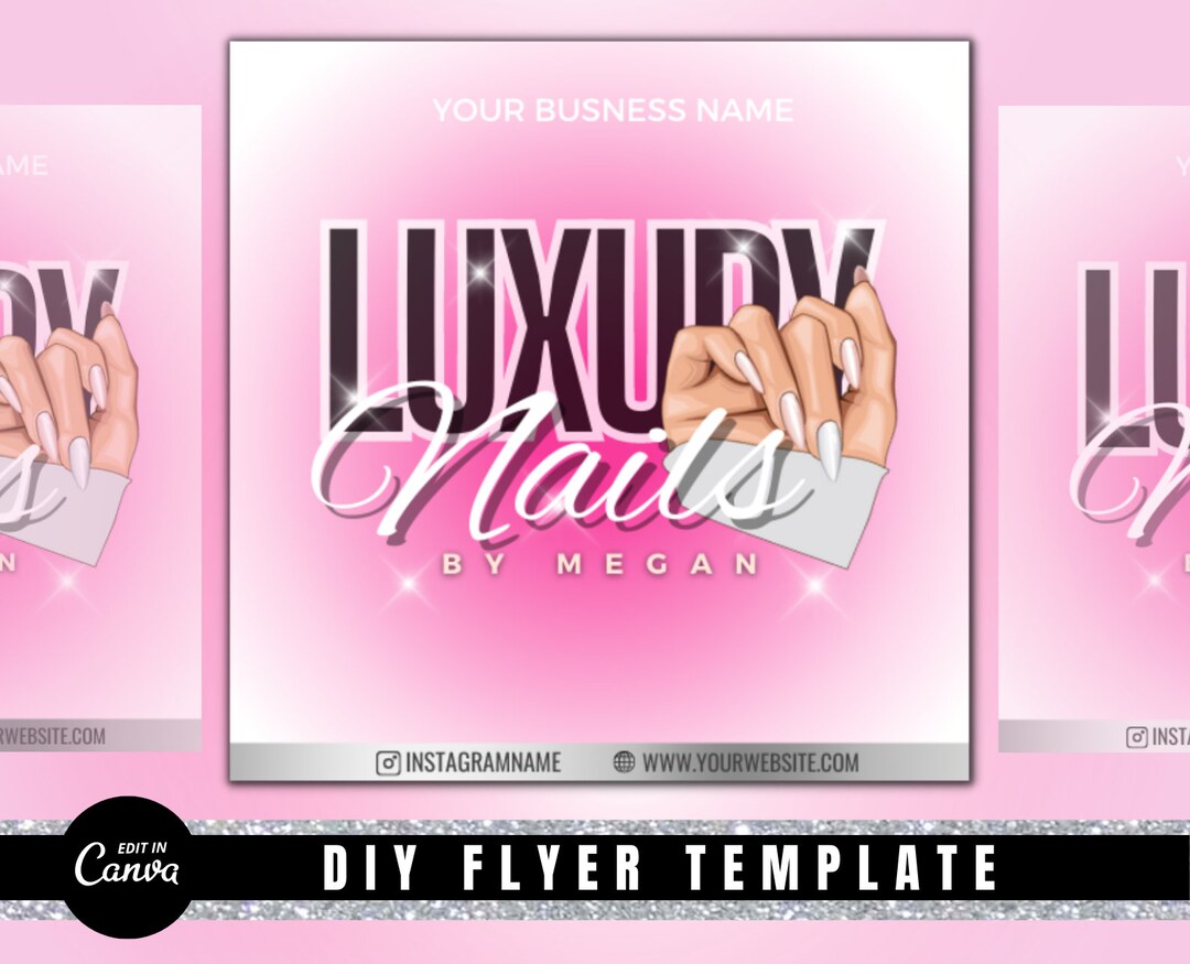 Nails Press on FLYER, Nails Flyer, Nails Logo, Flash Sale Flyer, Nails ...