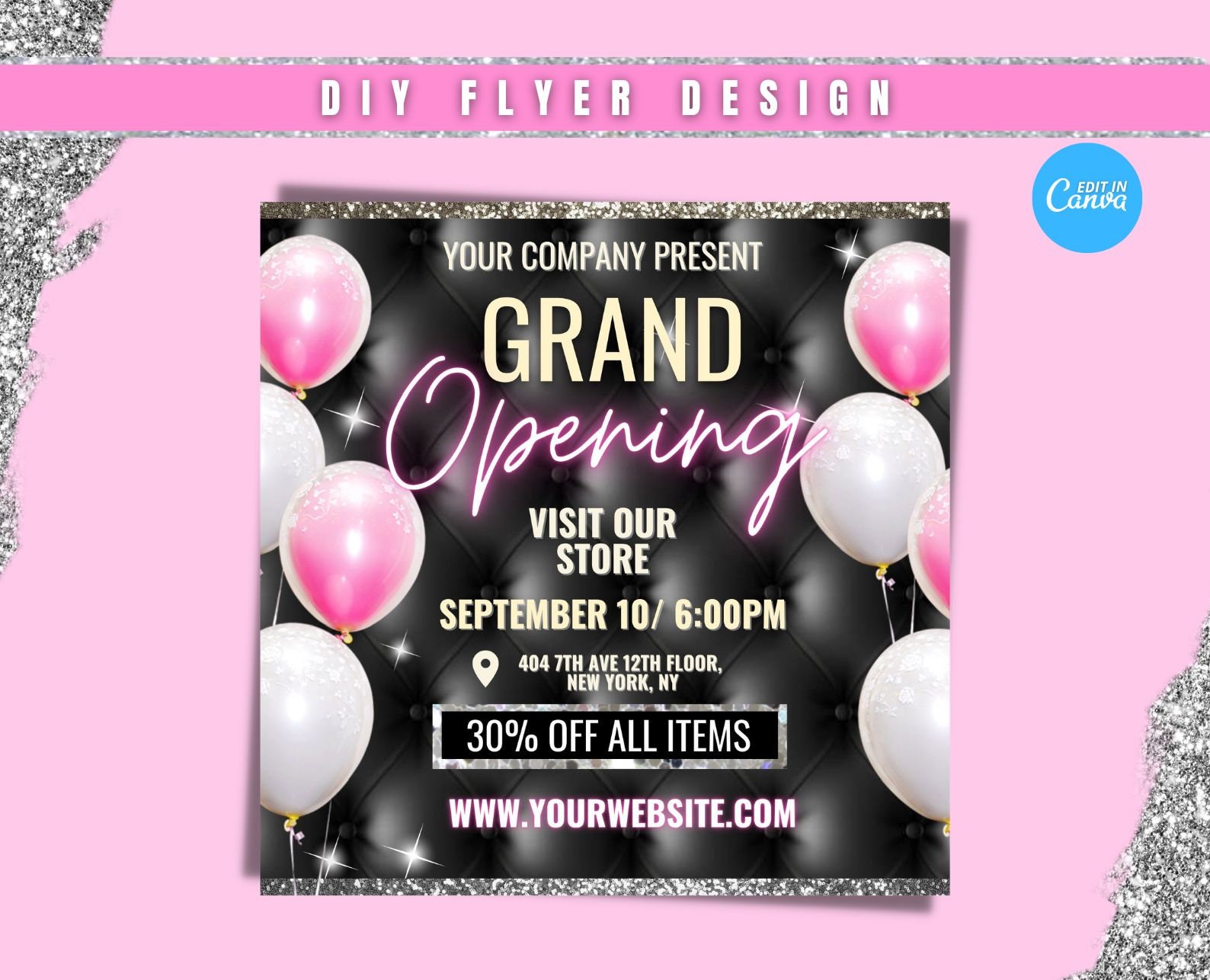 DIY Grand Opening Flyer Invitation Flyer Template Social - Etsy