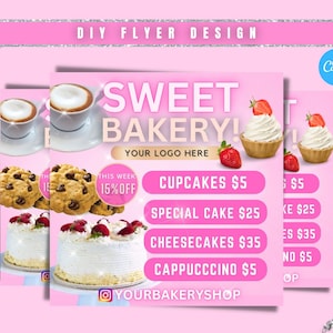 Bakery Flyer Sweets and Treats Flyer Bakery E-flyer Baking - Etsy