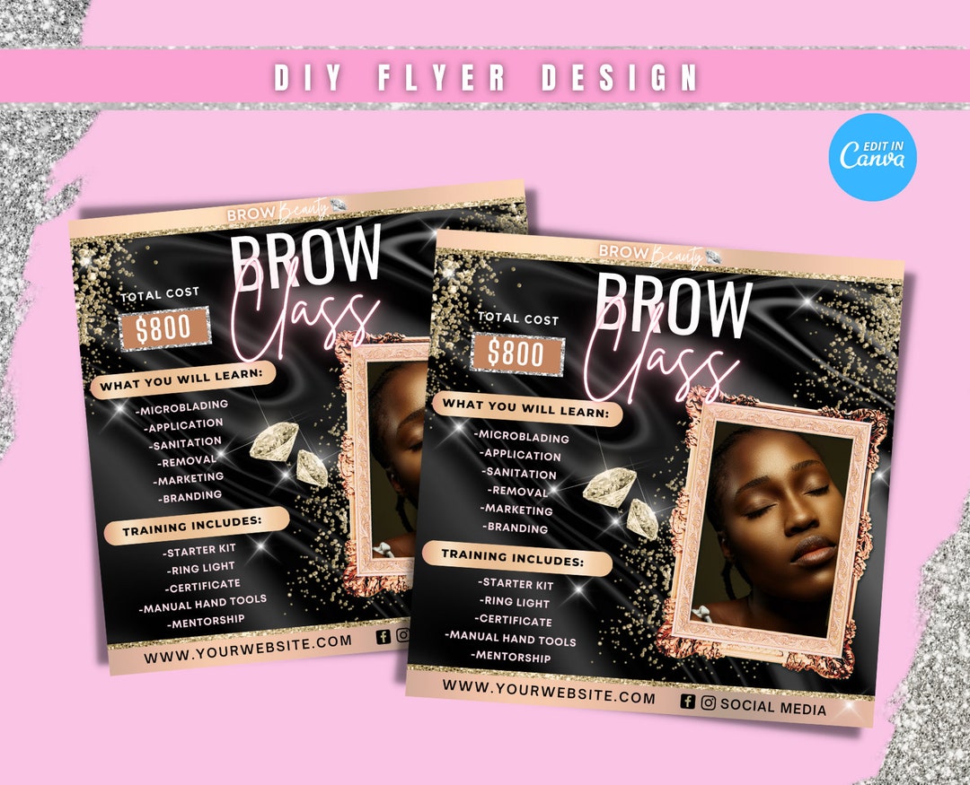 Eyebrown Class Flyer, Class Flyer, Brow Flyer, Eyebrow Class Flyer ...