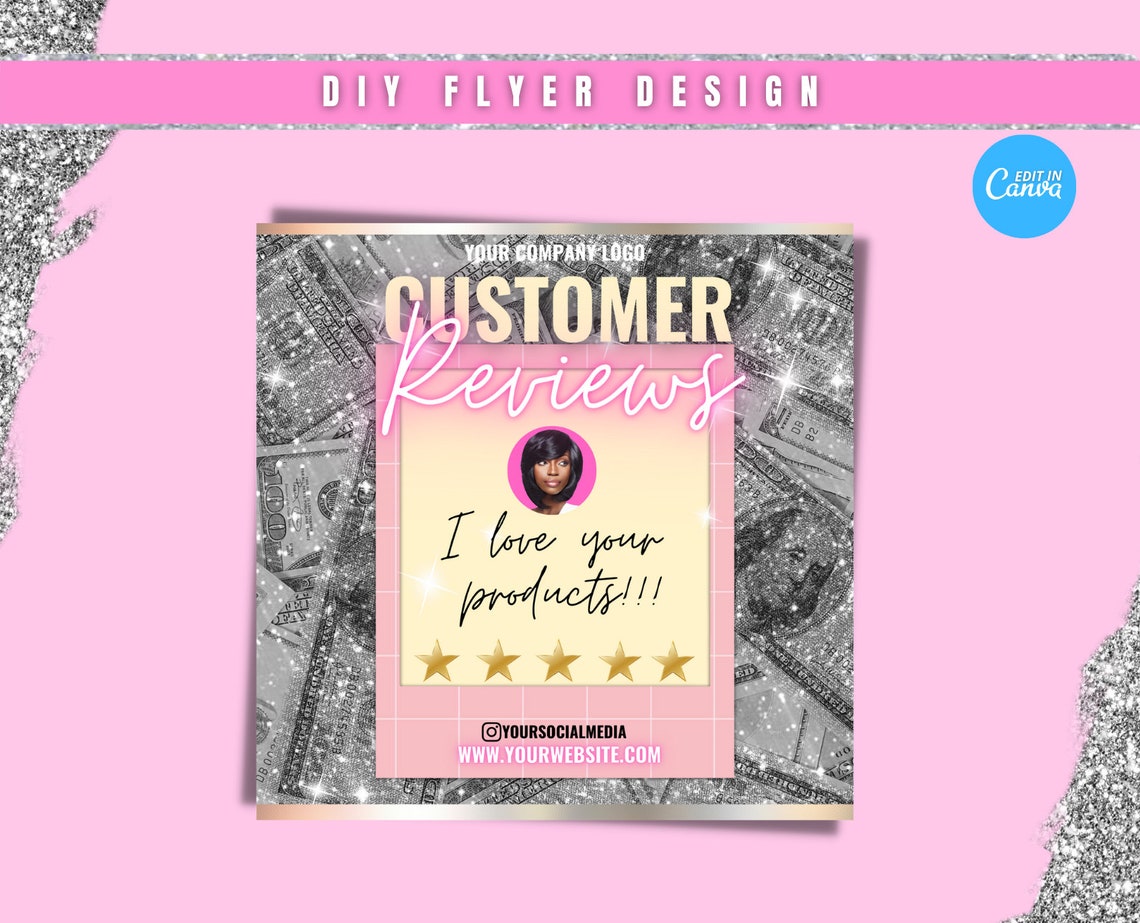 DIY Customer Reviews Flyer Social Media Flyer Testimonial - Etsy