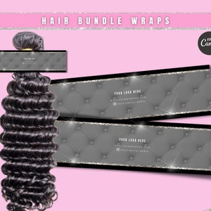 DIY Hair Bundle Wraps, Bundle Wrap Template, Premade Design, Printable ...