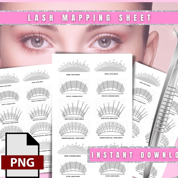 Lash Mapping Sheet - Etsy