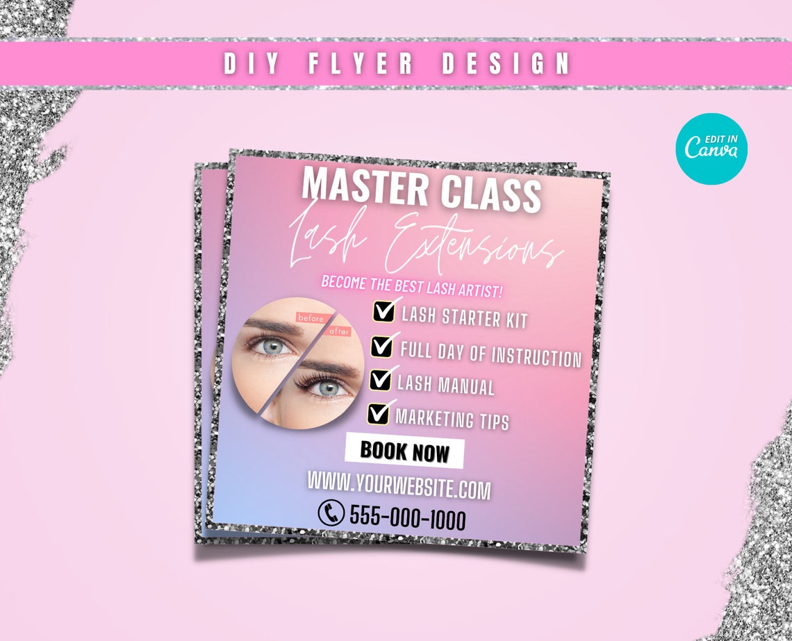 Lash Training Flyer Lash Class lash tech flyer Lashes | Etsy