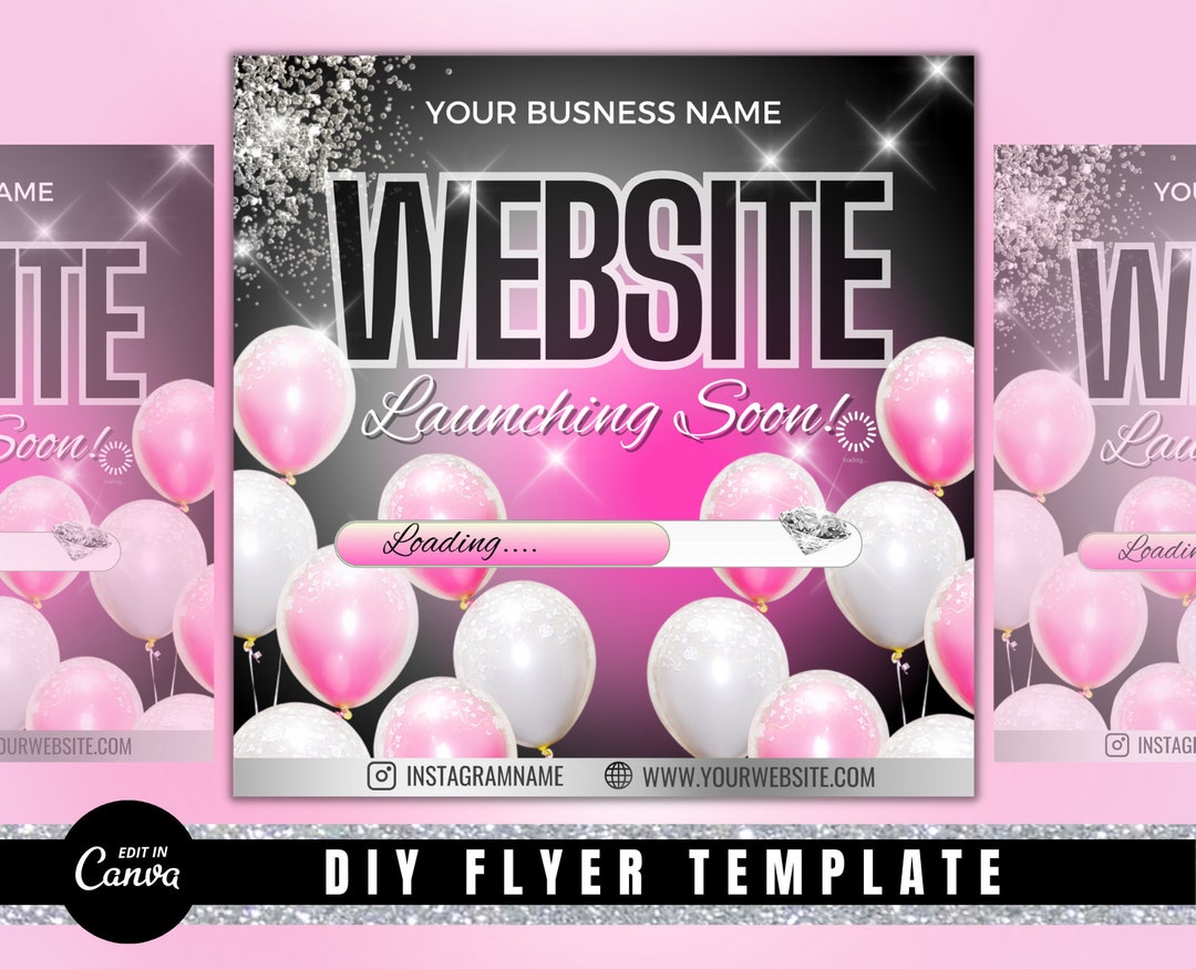 DIY Website Launching Soon Flyer, Website Launching Flyer, Website ...