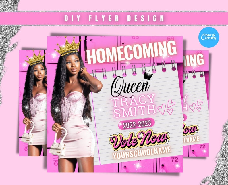 Homecoming Queen Flyer Homecoming Vote For Me Social Media Etsy