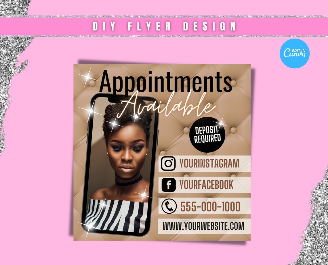 DIY Appointment Flyer Appointments Available Flyer - Etsy