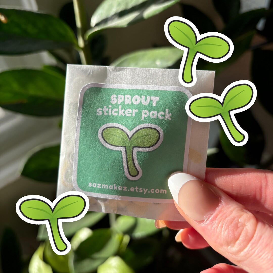 Sprout Sticker Pack | Sticker Flakes | Plants | Houseplants | Planner ...