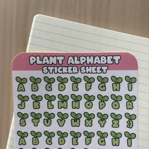 Sprout Alphabet Planner Stickers Sticker Sheet, Organisation ...