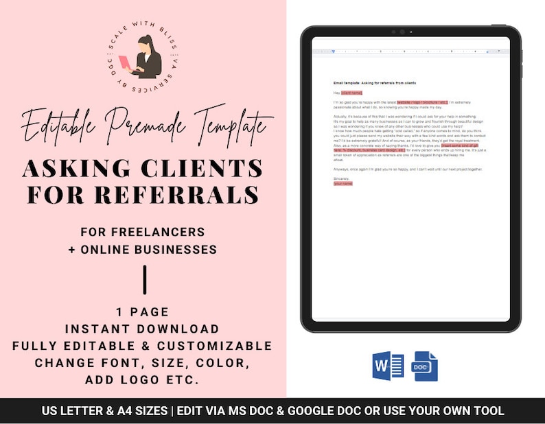 Asking Clients for Referrals Email Template Asking for Recommendation ...