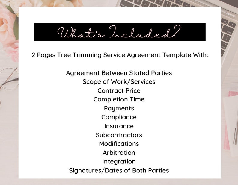 Editable Tree Trimming Contract Template, Tree Removal Agreement ...