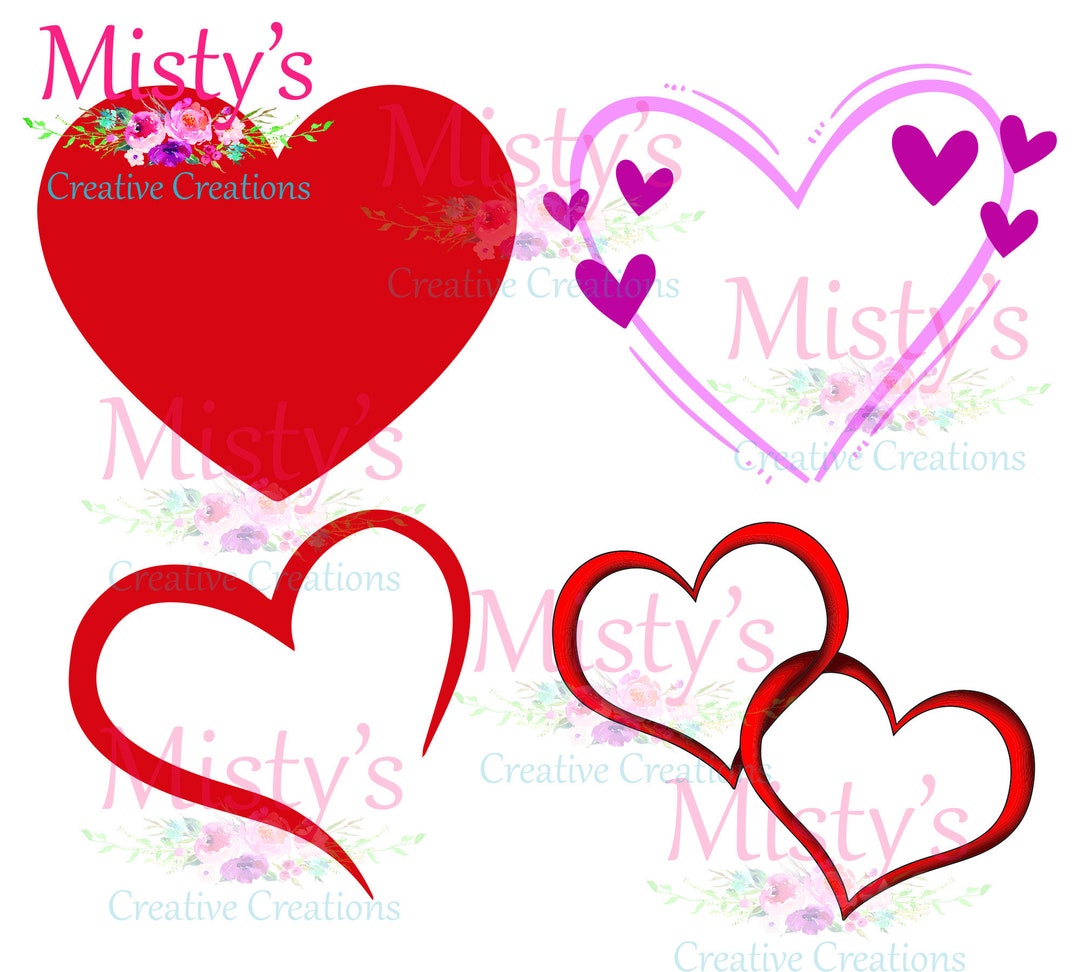 Heart SVG, Hearts Clipart, Valentine's Day, Multiple Hearts Svg, Love ...