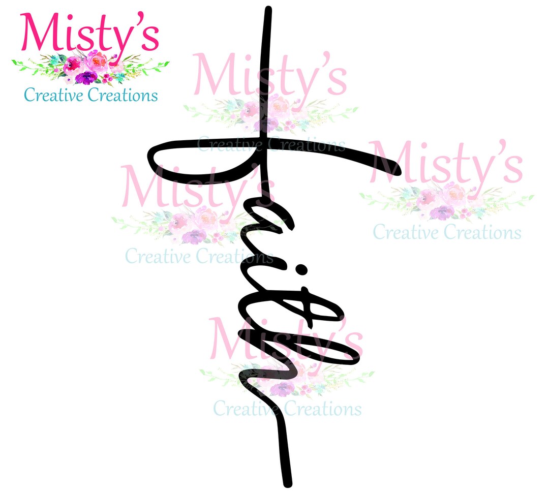 Faith Cross SVG, Cross Clipart, Faith Cross Instant Download, Spiritual ...