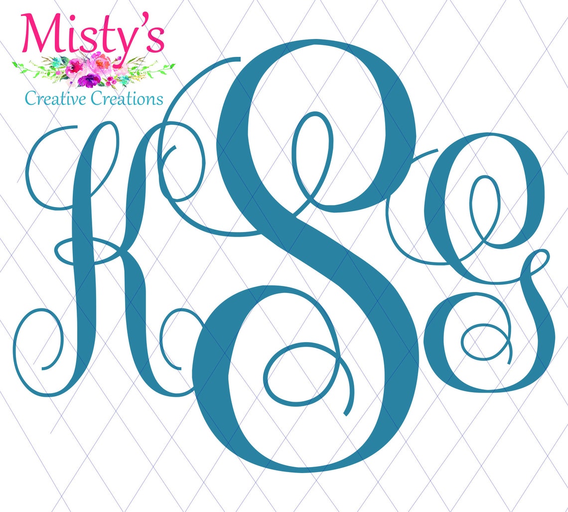 Interlocking Fancy Monogram SVG/DXF Alphabet Digital Download | Etsy