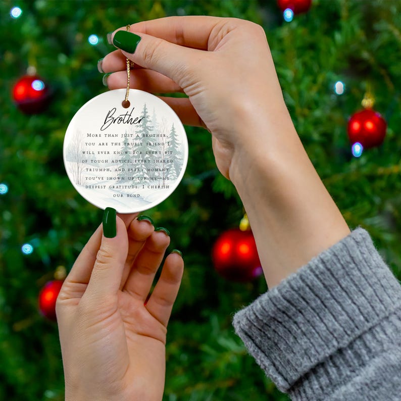 Brother Christmas Ornament, Brother Appreciation Sibling Poem Ornament ...
