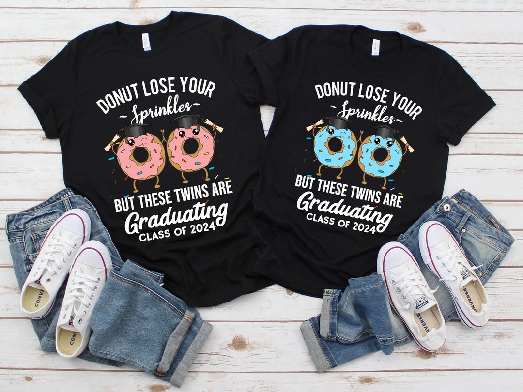 Graduation Twins Digital Download - Matching Twins Graduating PNG Files ...