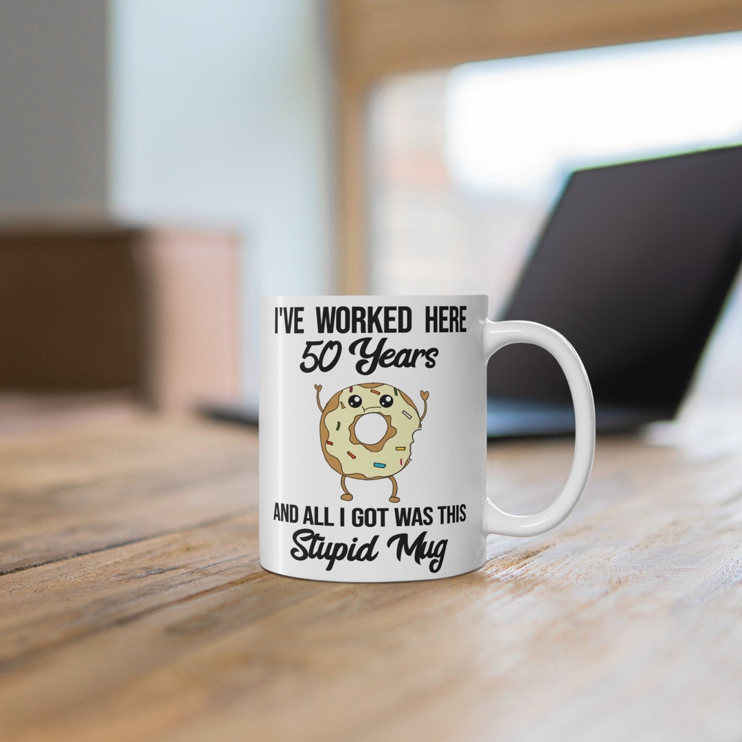 50 Year Work Anniversary Coffee Cup - Co-worker Gift - Fifty Years of ...
