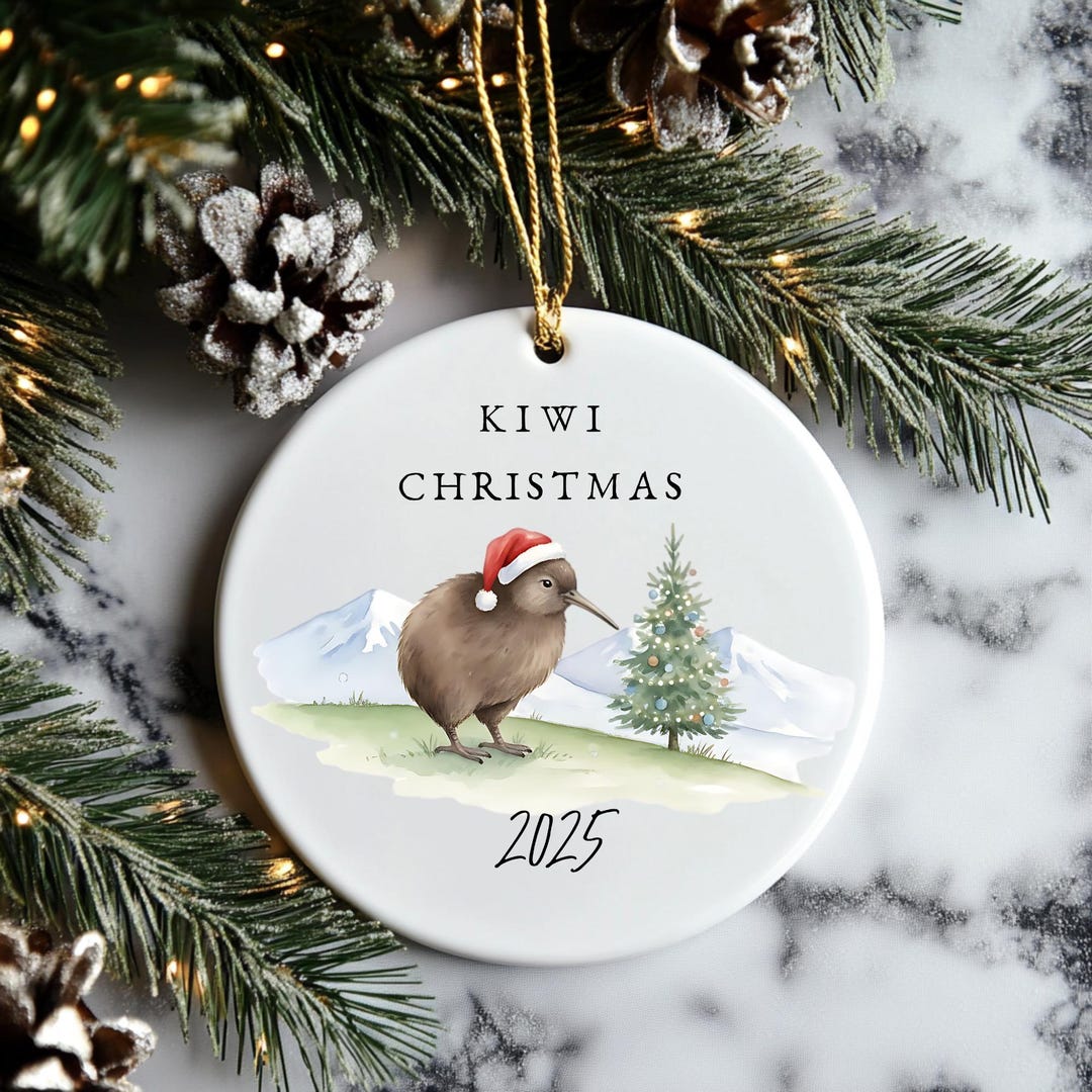 Kiwi Christmas Ornament - Custom New Zealand Holiday 2025 Gift Souvenir ...