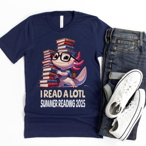 Axolotl Summer Reading Shirt - Summer Reading Program 2025 T-shirt - Library Incentive Prize ...