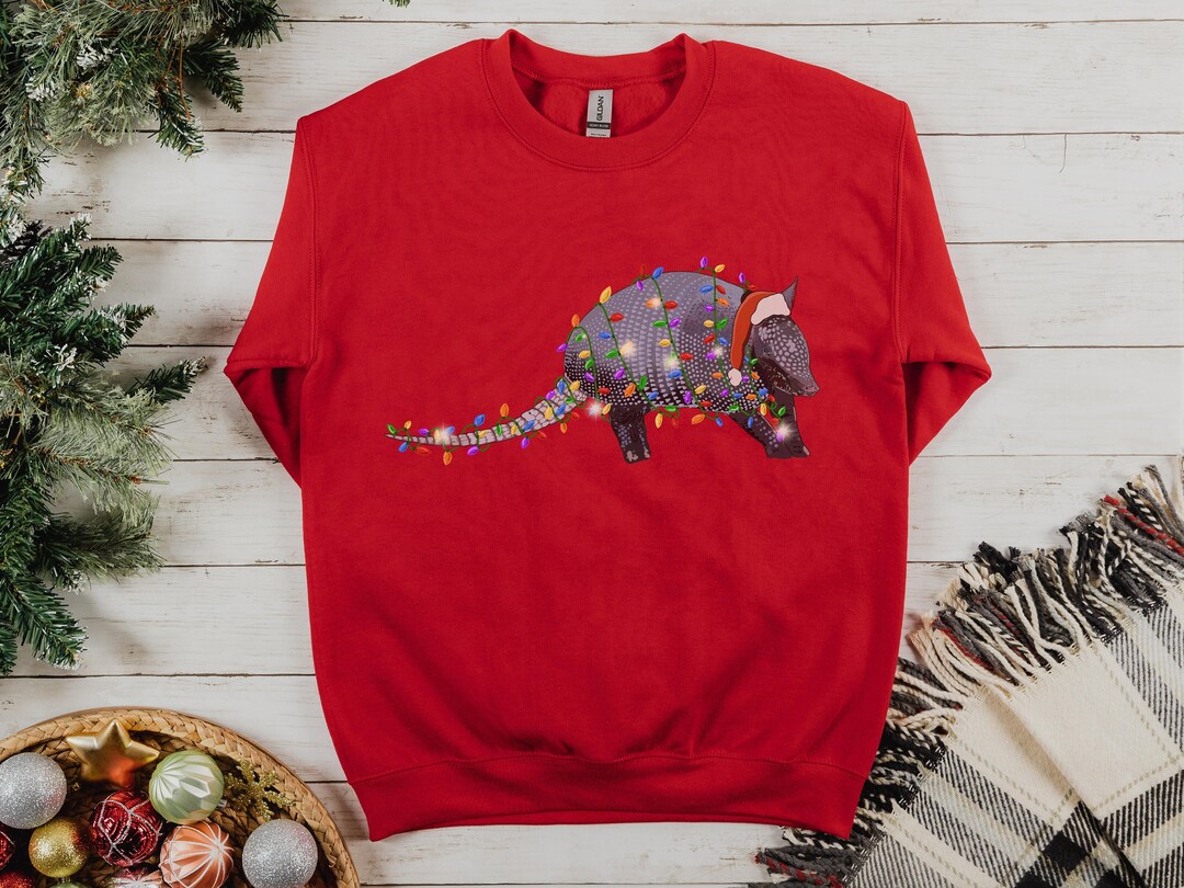 Armadillo Christmas Sweatshirt - Texas Ugly Christmas Sweatshirt ...