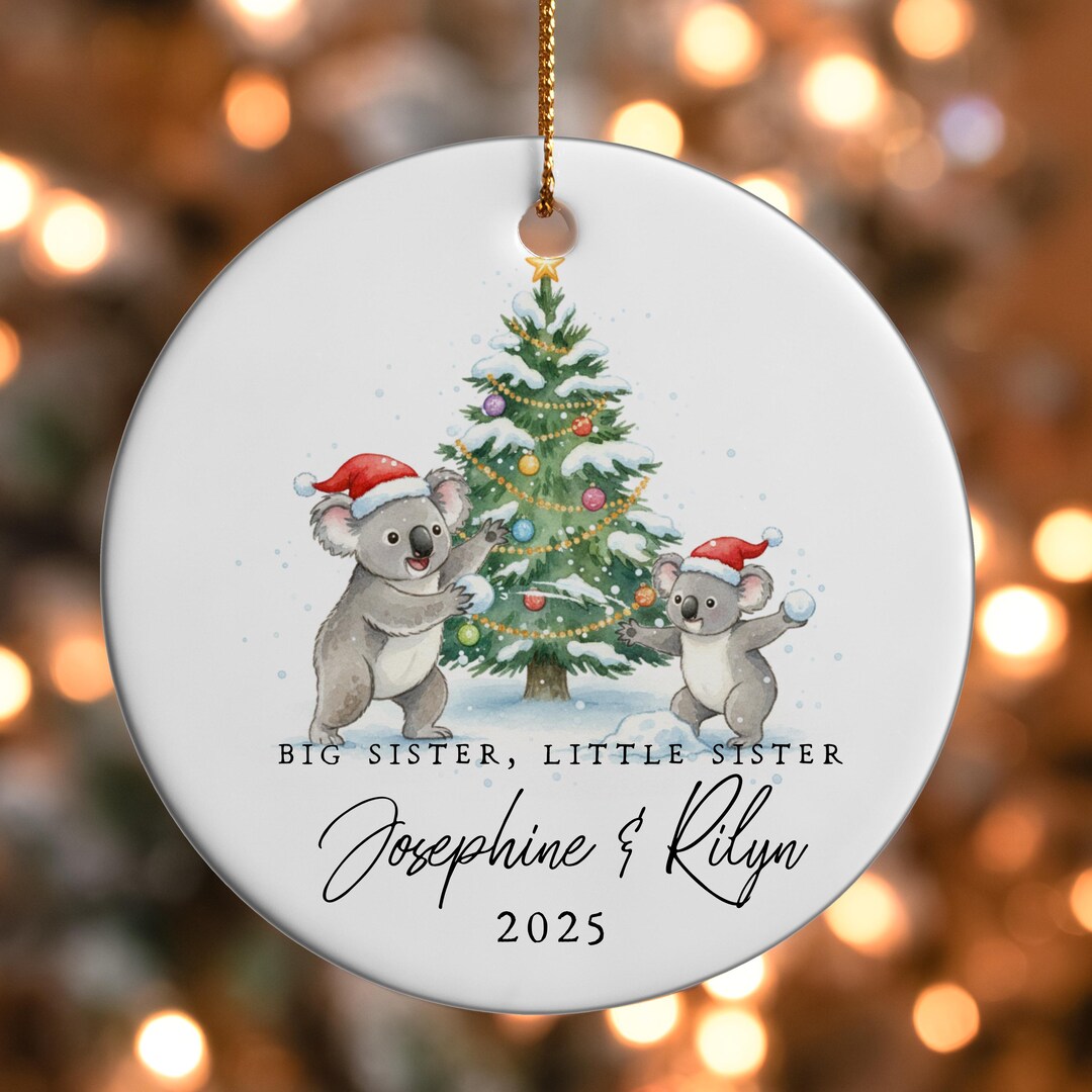 Big Sister Little Sister Christmas Koala Ornament - Koala Bears ...
