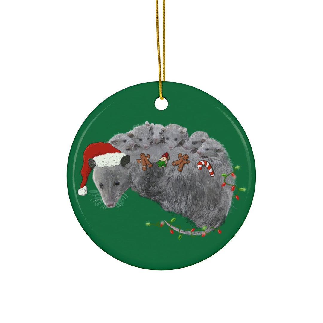 Opossum Christmas Ornament - Family of Baby Possums Ugly Christmas ...