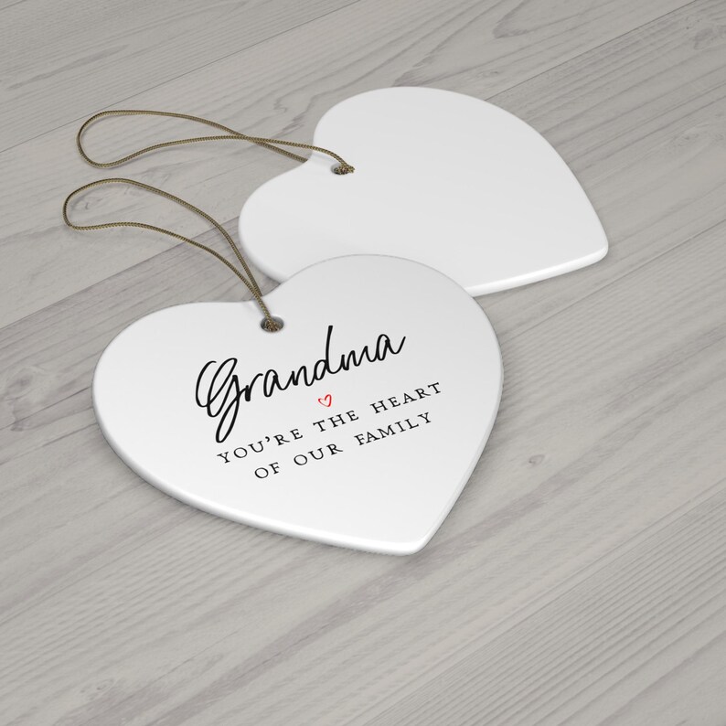Grandma You're the Heart of Our Family Ornament, Grandmother ...