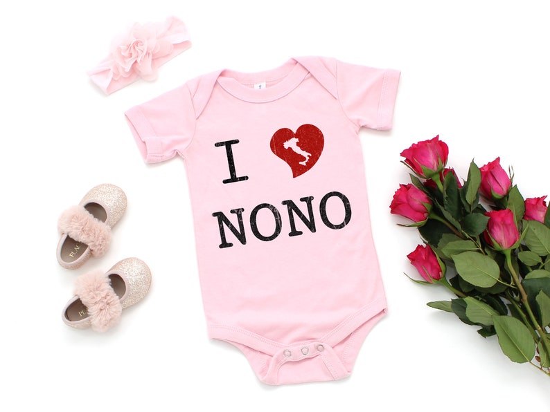 I Love Nono Italy Bodysuit Italian Grandfather Shirt for - Etsy
