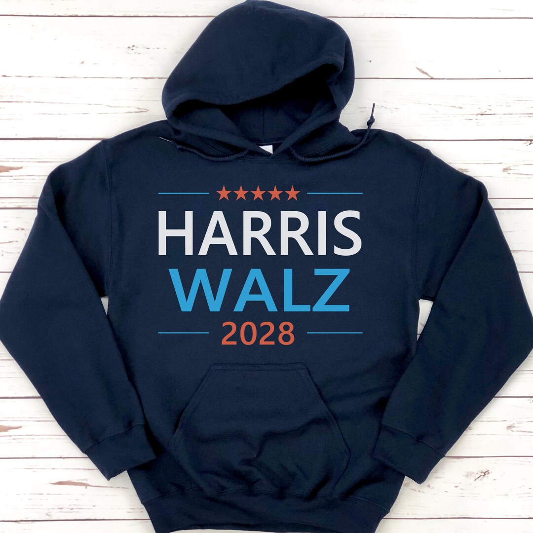 Harris Walz 2028 Hoodie - Kamala Harris Tim Walz Sweatshirt - Patriotic ...